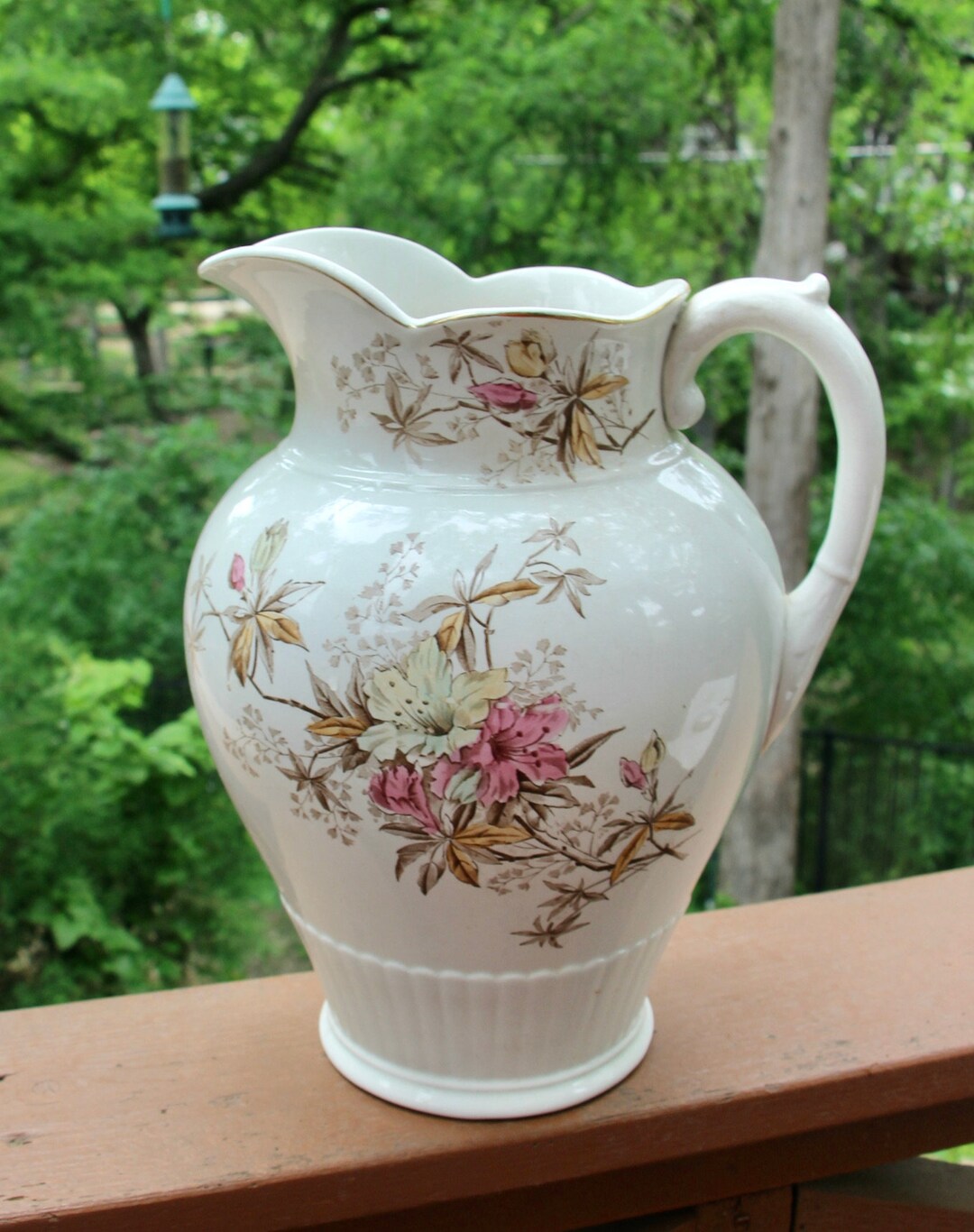 Very Old Ironstone Large Pitcher - Etsy