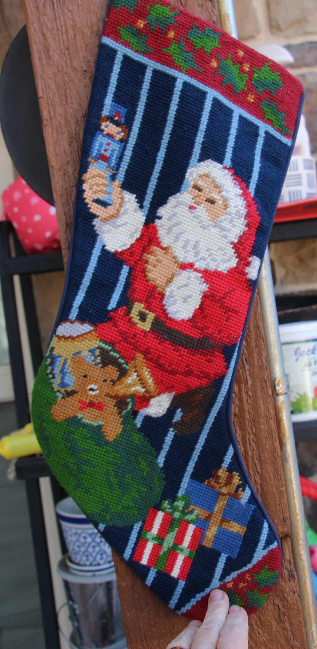 Needlepoint Christmas Stocking - Etsy