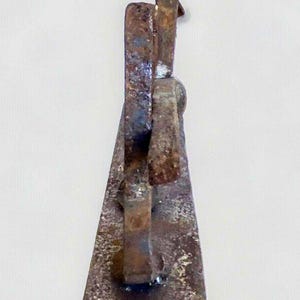 Heavy Welded Railroad Spike/stake Sculpture OOAK 'ART' Sign , 14" Base ...