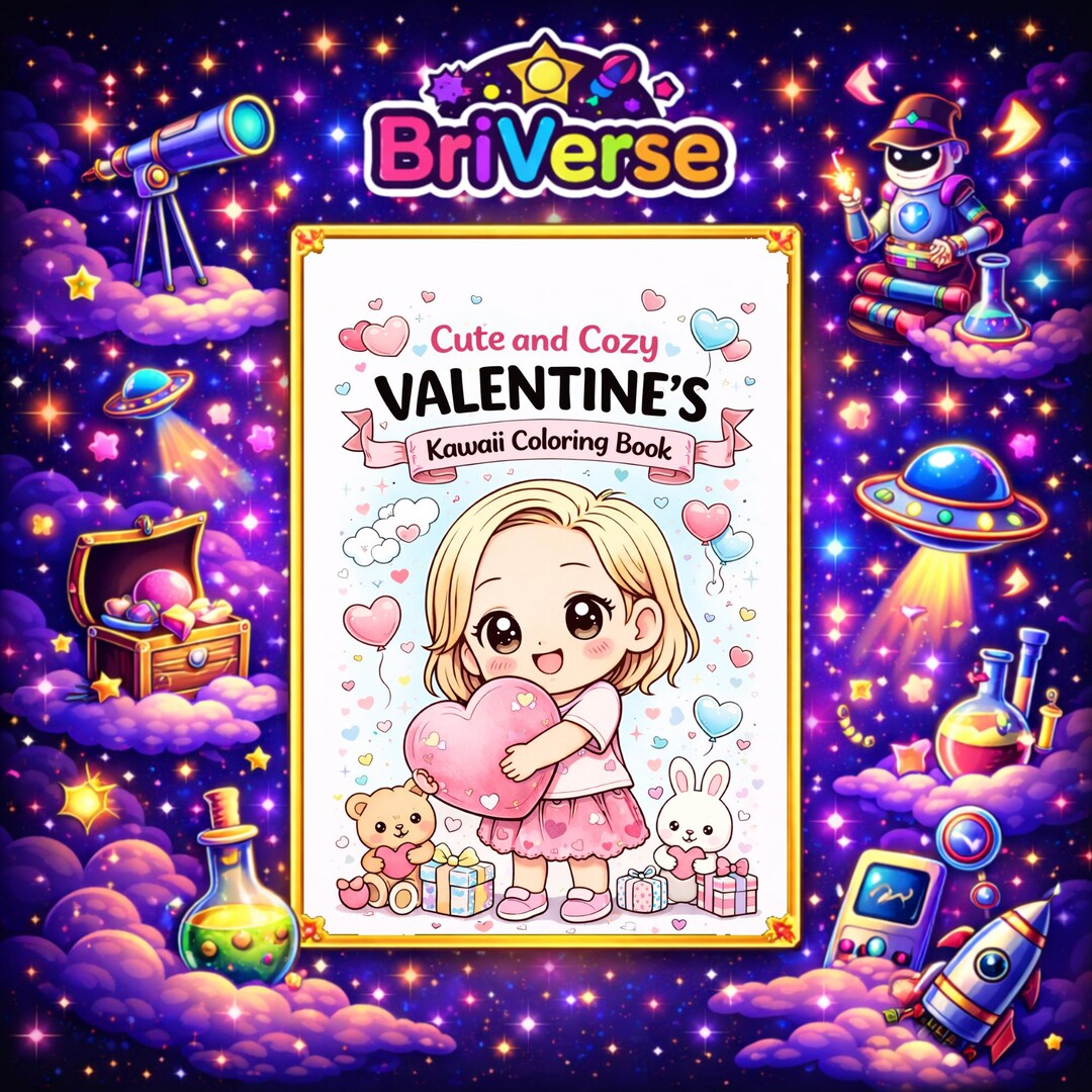Kawaii Valentine's Day Coloring Book – Love Pages (printable PDF) - Etsy