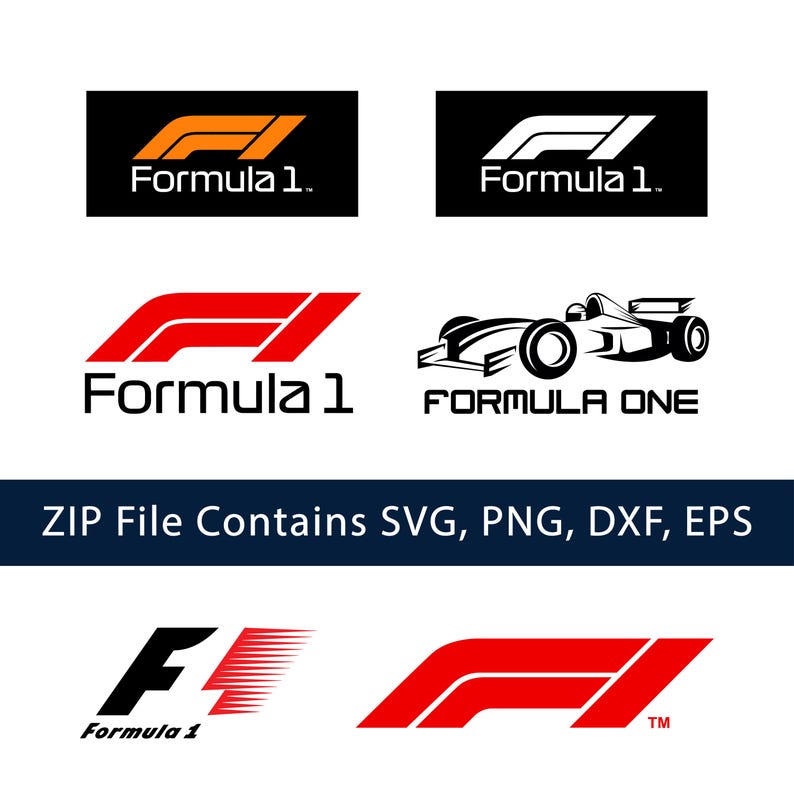 Formula 1 Logo, Racing Vector Clipart (digital Files) - Etsy