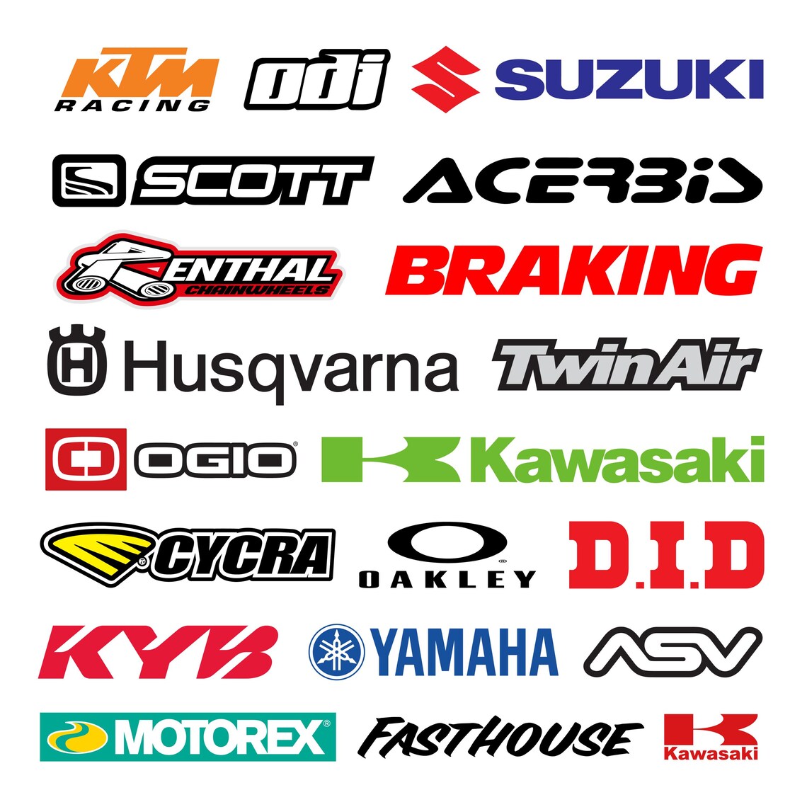 Motocross Brands SVG, DXF, Png, Eps, Logo Pack, MX Sponsors, Supercross ...