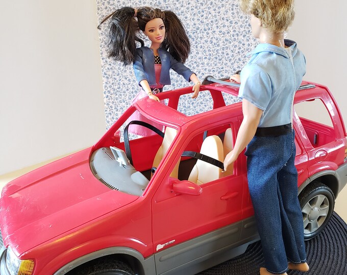 Barbie Ken Ford Escape SUV, Barbie Red Car, Barbie Jeep, 2002 Fashion ...