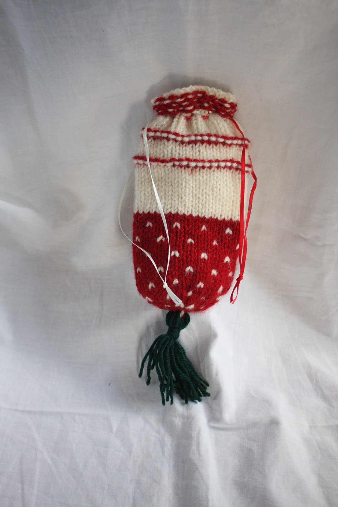 Strawberry Regency Style Reticule Bag, Pouch, Purse. Knitted Fruit ...