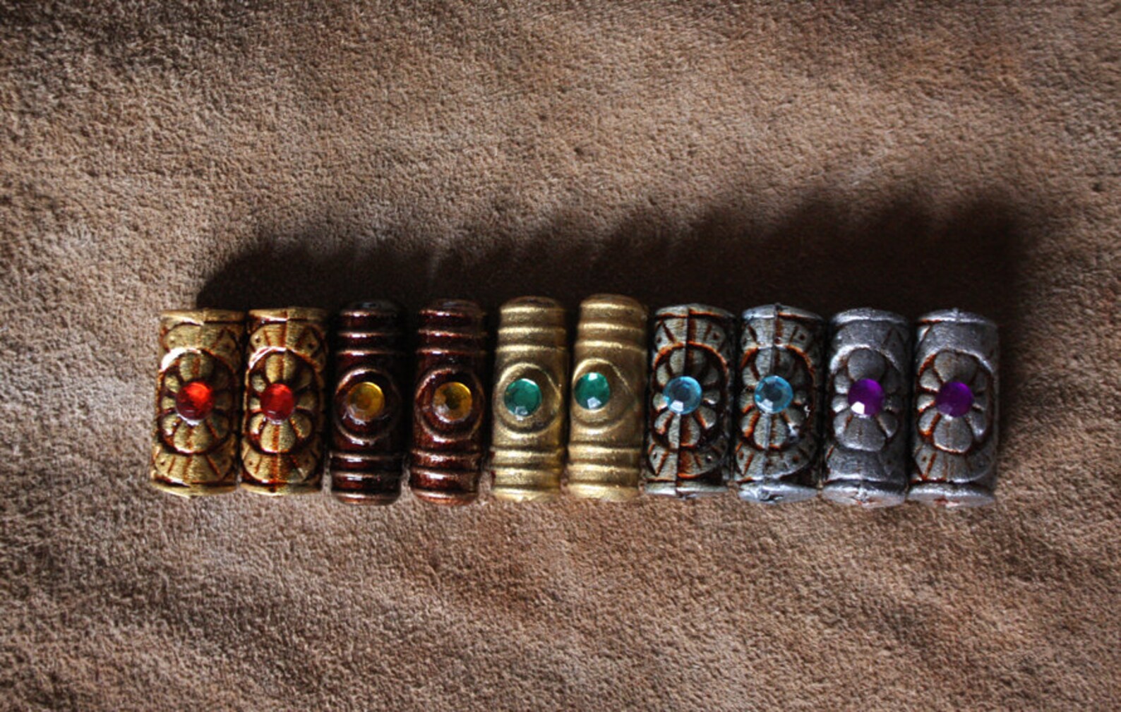 Red and Gold Dwarf Viking Cosplay LARP Hair or Beard Beads - Etsy