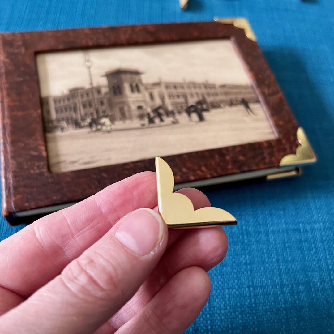 Gold Metal Corners Scalloped 2.2cm Metal Corners 4mm Channel Book ...