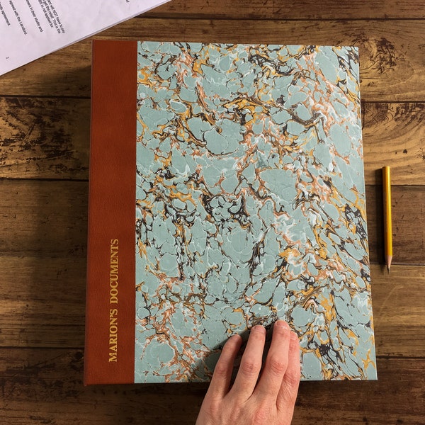 Marble Leather Binder - Etsy