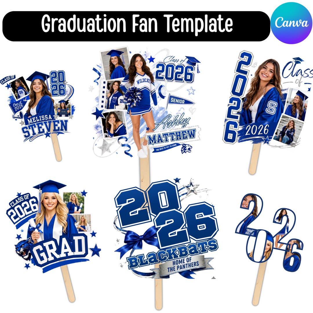 2026 Editable Grad Paddle Fan Template, Custom Grad Fan, Graduation Fan ...