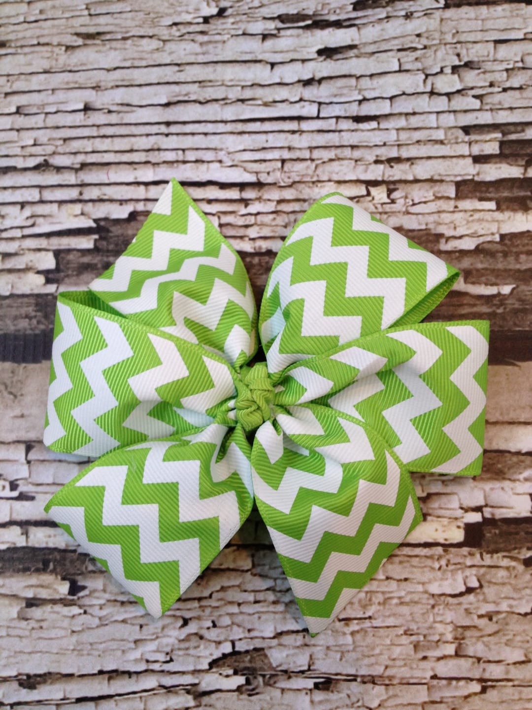 Apple Chevron Bow Hair Bow Apple and White Hair Clip Apple Zig Zag Hair ...