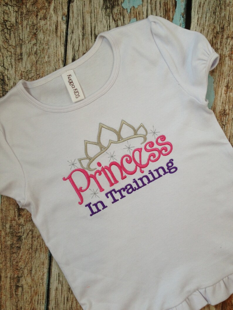 Princess in Training Shirt - Pink Purple Princess - Glitter Tiara ...