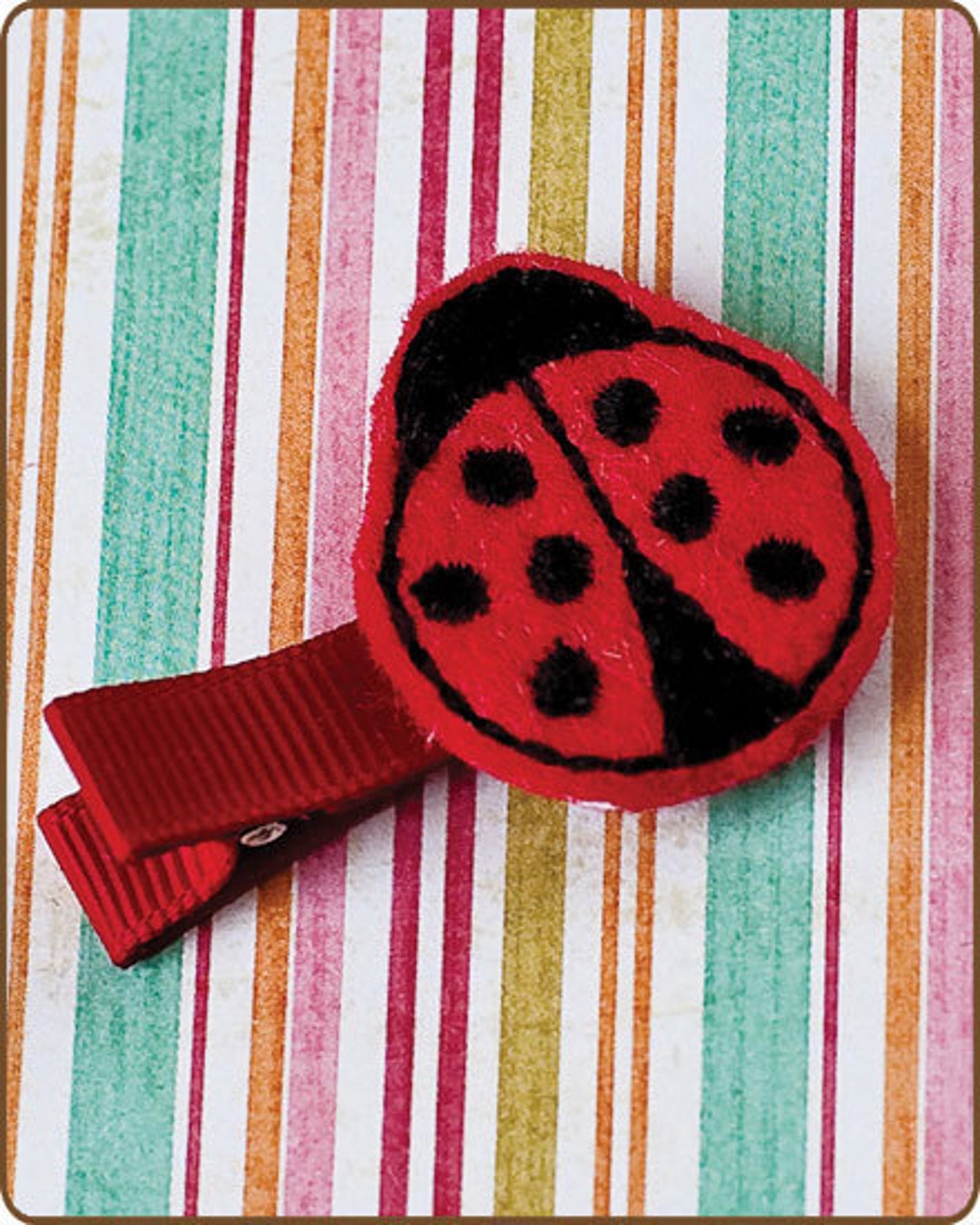 Red Felt Ladybug Hair Clip - Red Ladybug - Toddler Hair Clippie - Felt ...