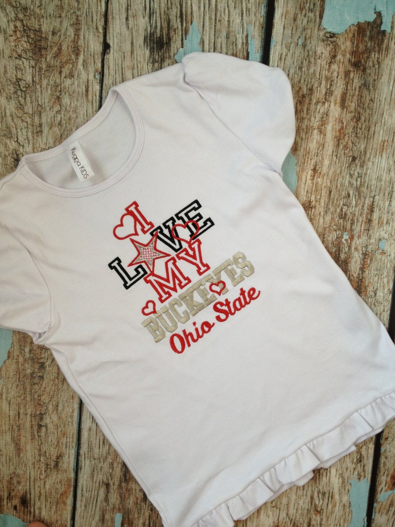 I Love My Buckeyes Ohio State Shirt Buckeyes Girls Shirt - Etsy