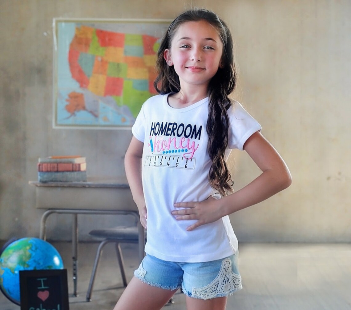 Homeroom Honey School Shirt - Embroidered School Shirt - Back to School ...