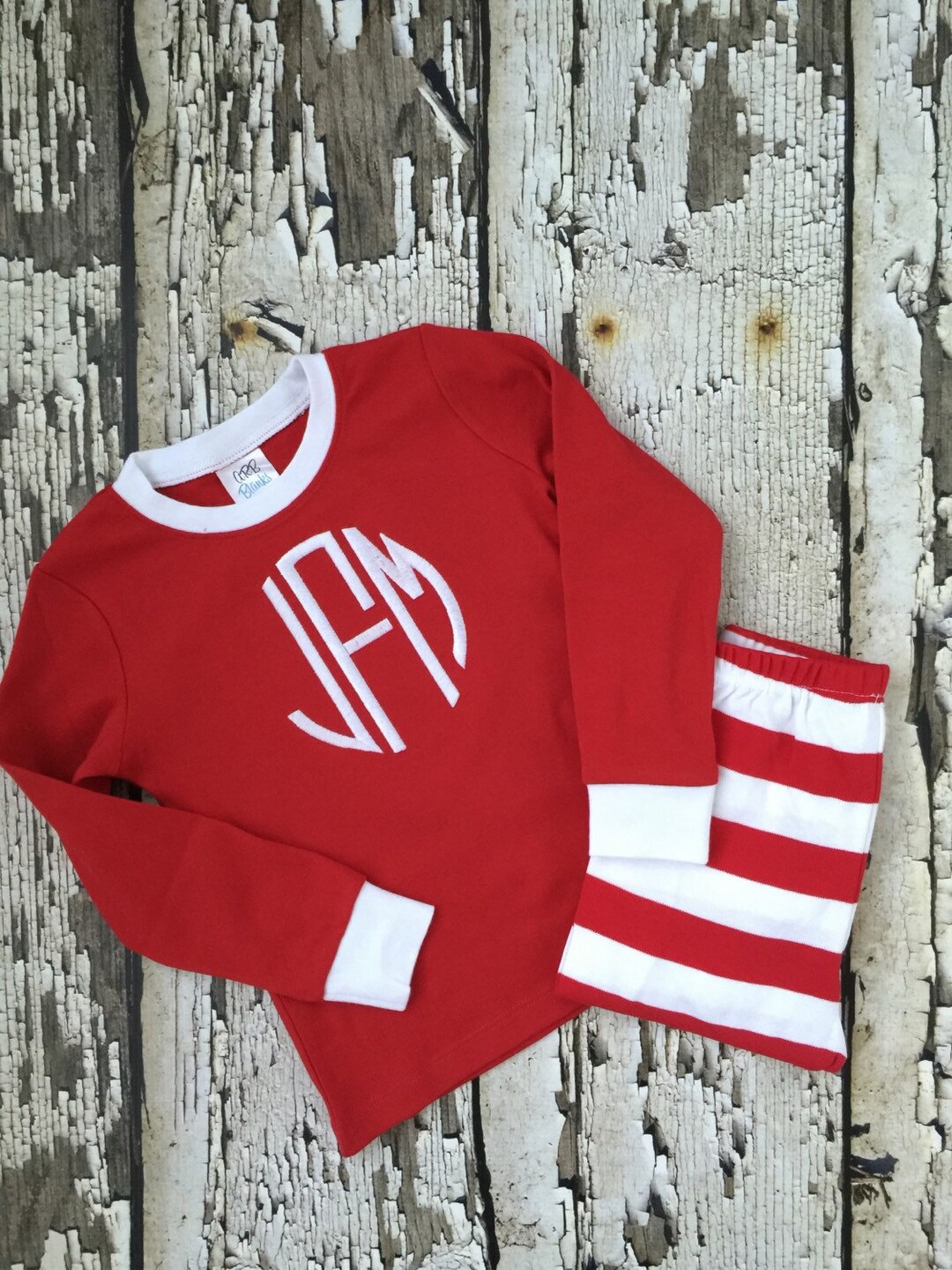 Monogrammed Pajamas - Christmas Initials Personalized Christmas Pjs ...