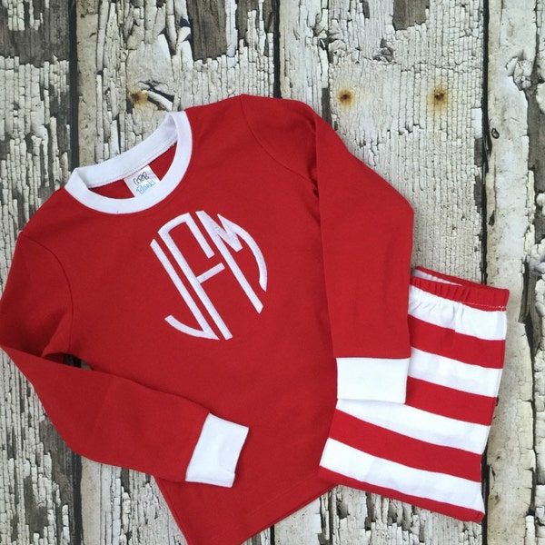 Monogrammed Pajamas - Etsy