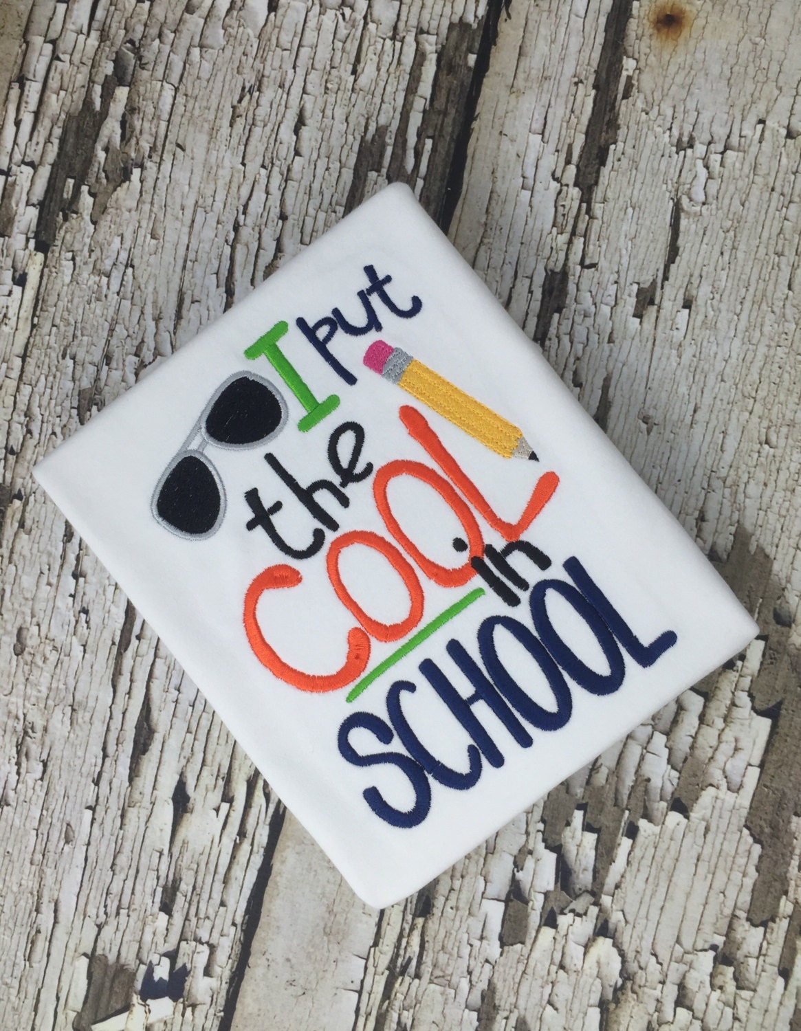 I Put The Cool In School Embroidered Shirt Cool School Shirt | Etsy