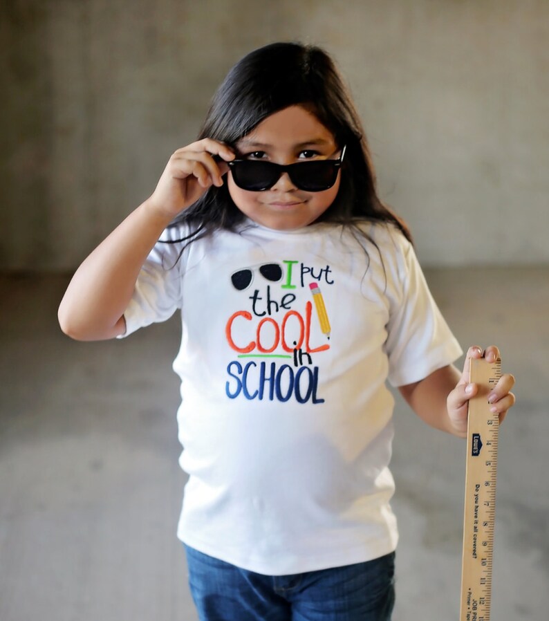 I Put The Cool In School Embroidered Shirt Cool School Shirt | Etsy