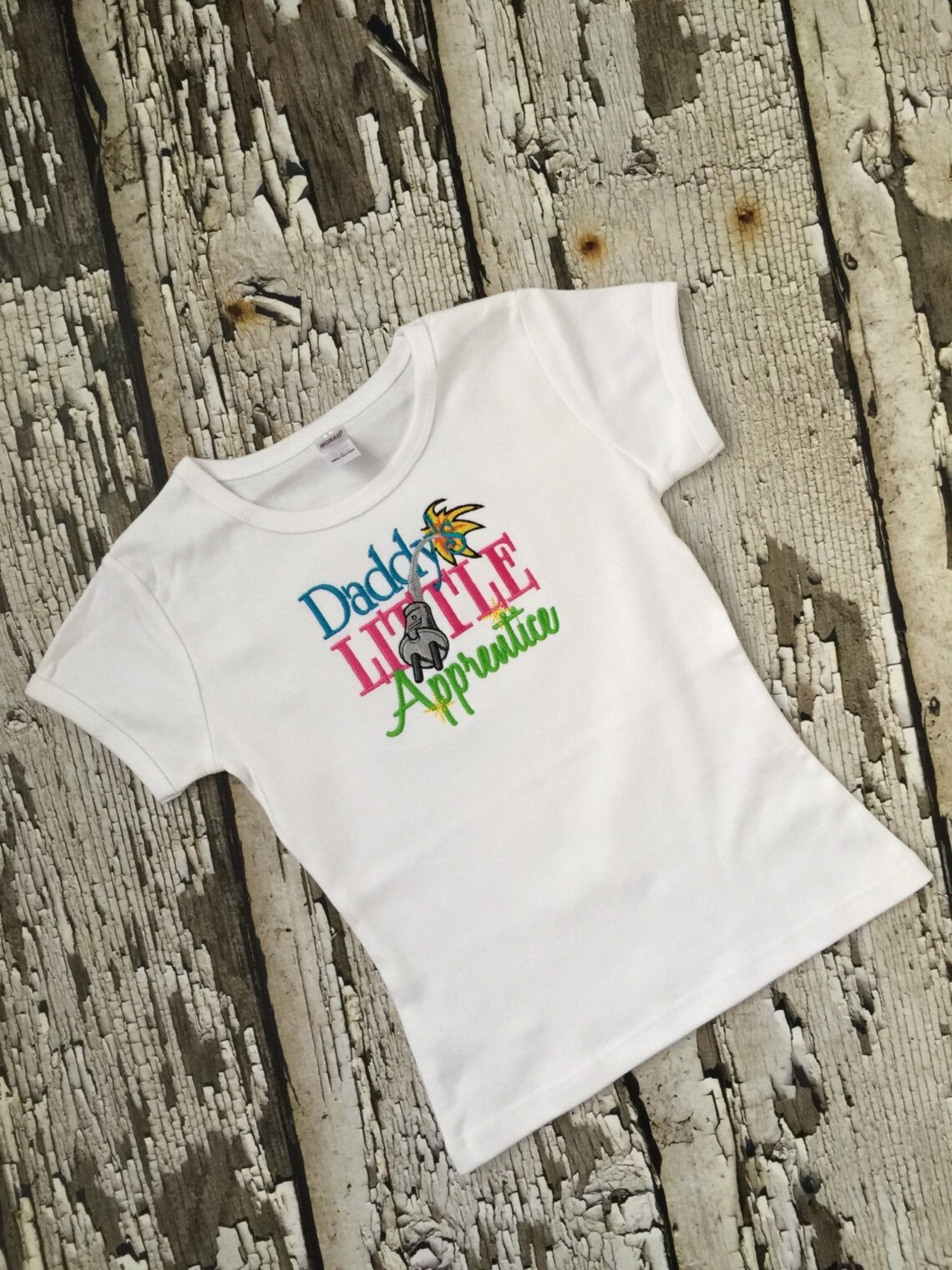 Daddy's Little Apprentice Girl Shirt Embroidered - Etsy