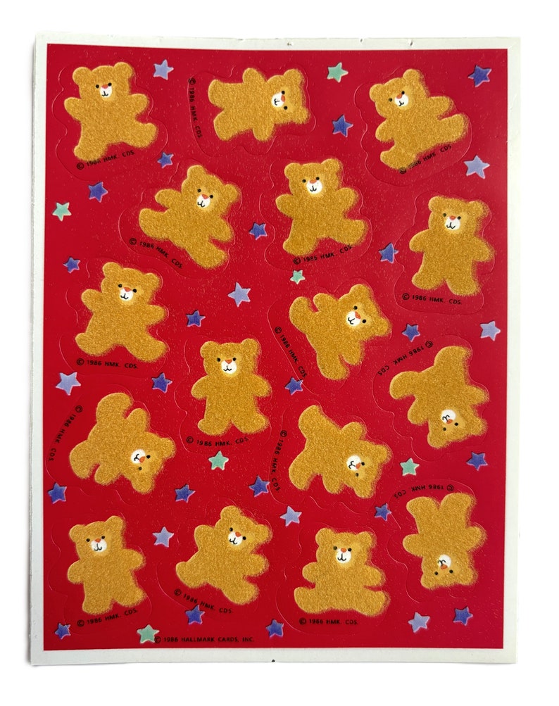 Vintage 90s Sticker Sheets: Hallmark, Barney, Race Cars, Teddy Bears - Etsy