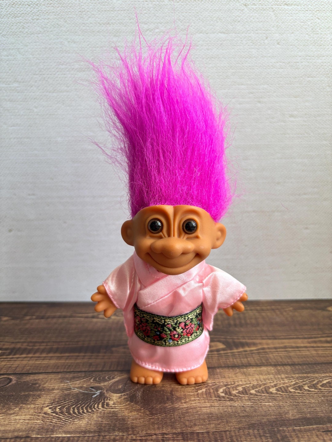 Vintage Russ Troll - Around the World - Japan - Pink Hair - Brown Eyes ...