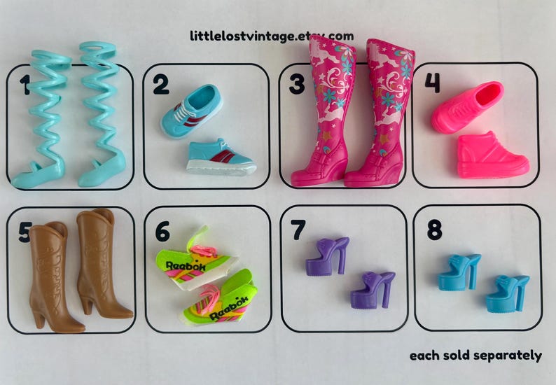 Vintage Barbie Shoes: 80s-90s Doll Accessories, Replacement Parts - Etsy