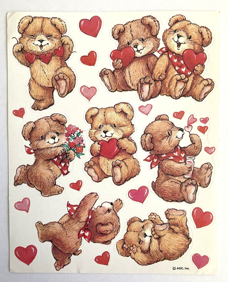 Vintage 90s Sticker Sheets: Hallmark, Barney, Race Cars, Teddy Bears - Etsy