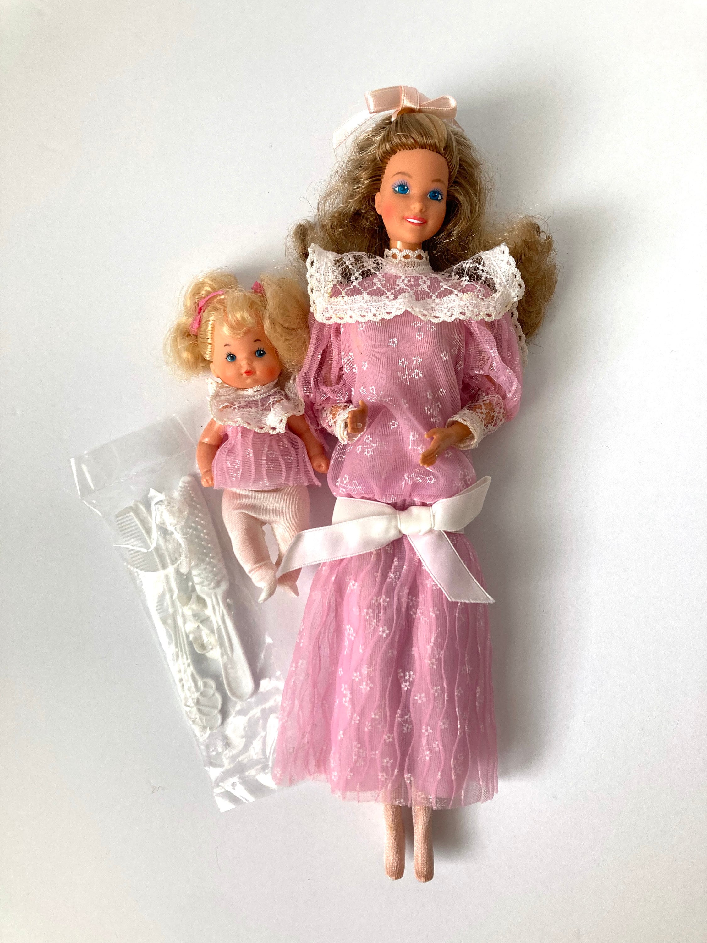 Vintage Mattel Heart Family Mom & Baby Girl 1986 Pink - Etsy