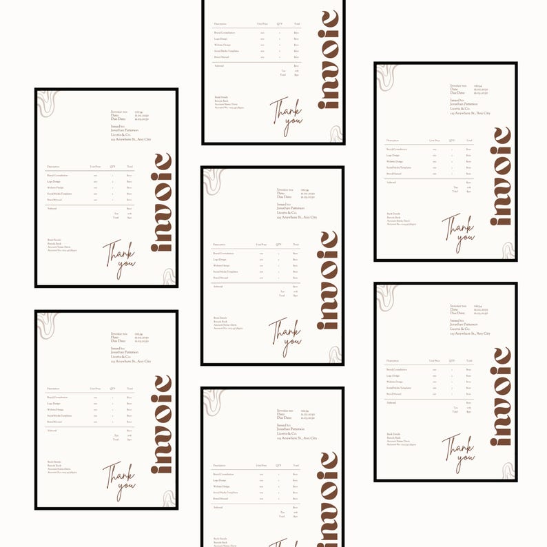 Editable Invoice Template: Professional Business Form (google Docs ...