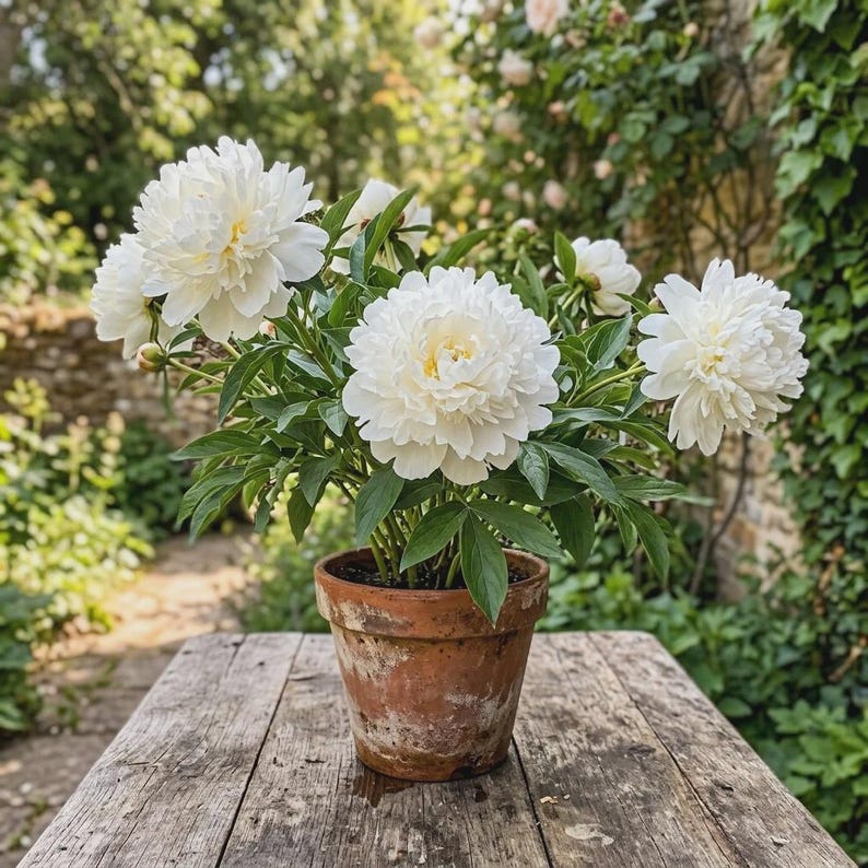 50 White Peony Seeds - Etsy