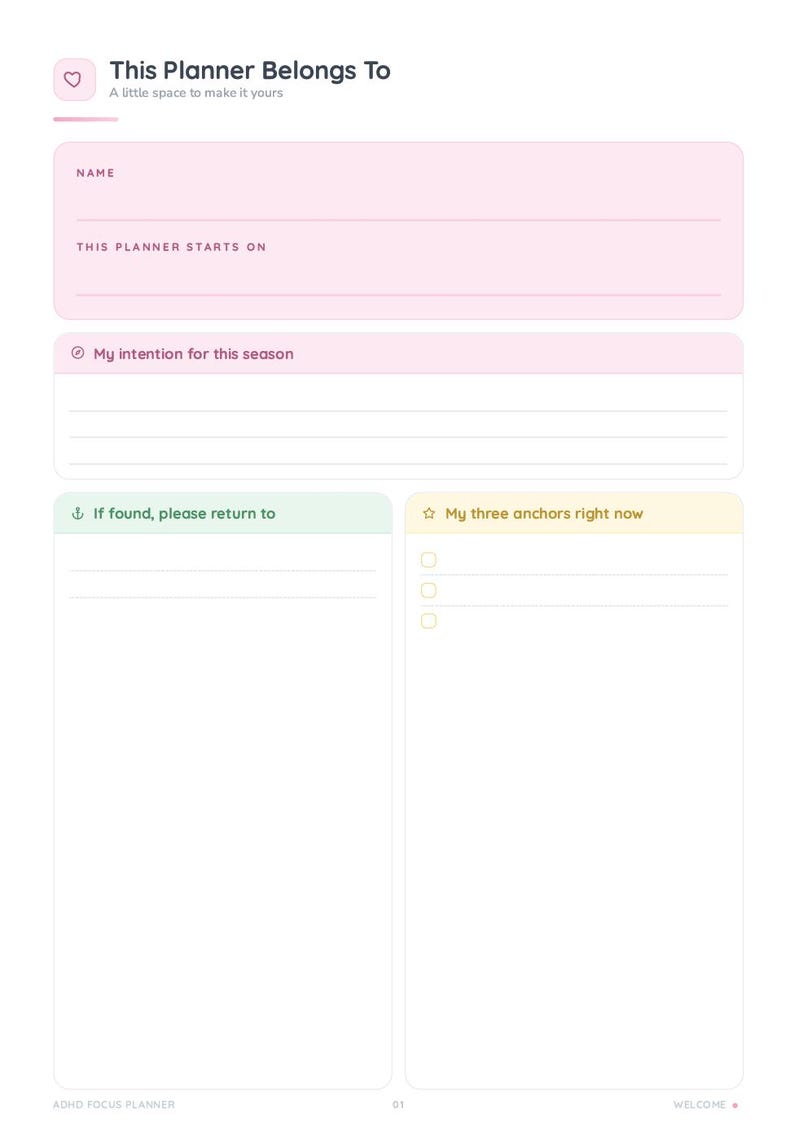ADHD Life & Routine Planner Digital PDF Organizer - Etsy UK