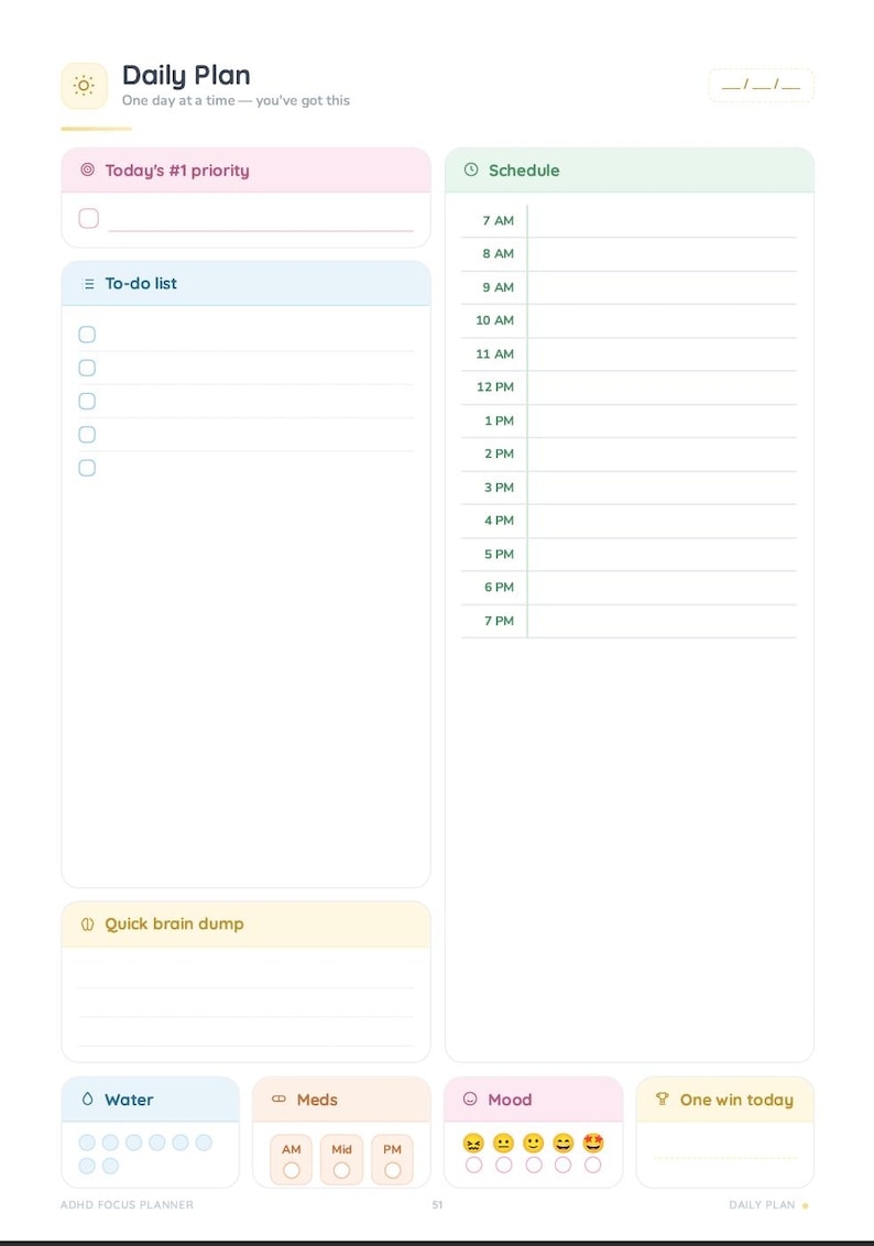 ADHD Life & Routine Planner Digital PDF Organizer - Etsy UK