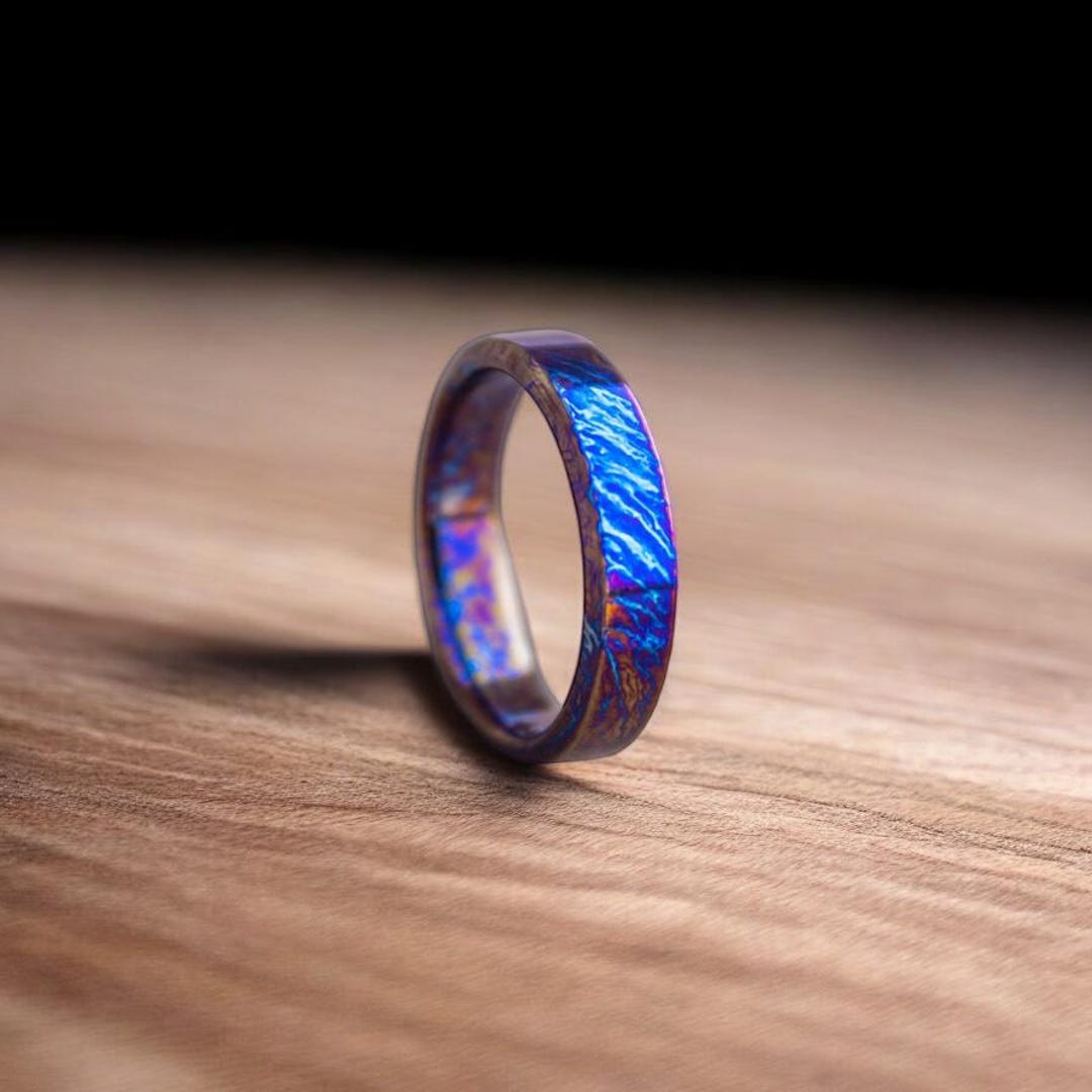 Unique Toxic Titanium Ring for Men Wedding Band Anniversary Engagement ...