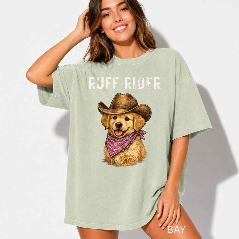 Ruff Rider Golden Retriever Cowgirl T-shirt, Dog Western Tee, Golden ...