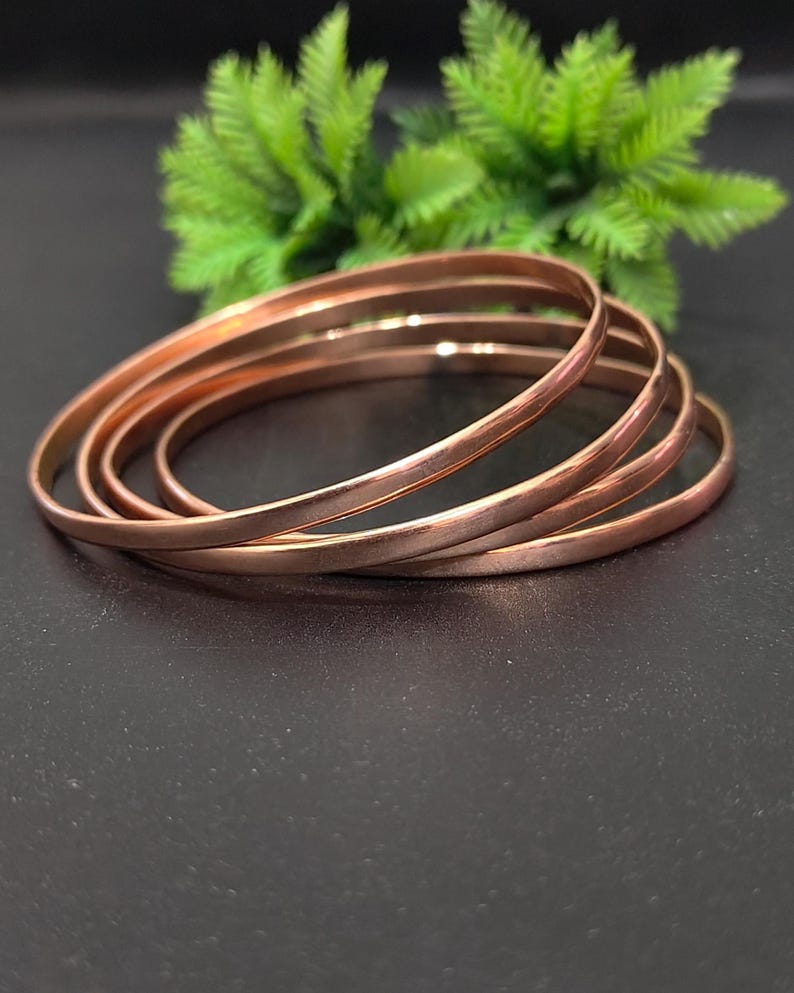 Solid Pure Copper Twisted Cuff Bracelets, Hammered Finish, Indian ...