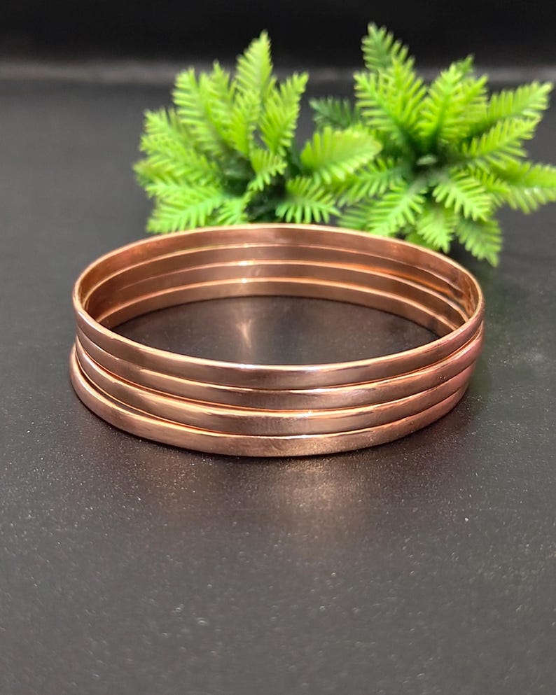 Solid Pure Copper Twisted Cuff Bracelets, Hammered Finish, Indian ...