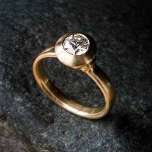 Diamond Engagement Ring Medieval Design Engagement Ring 18k Gold ...