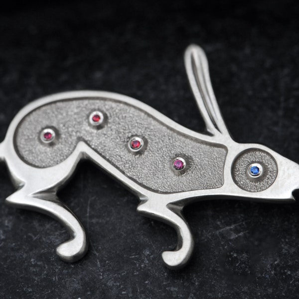 Rabbit Brooch - Etsy UK