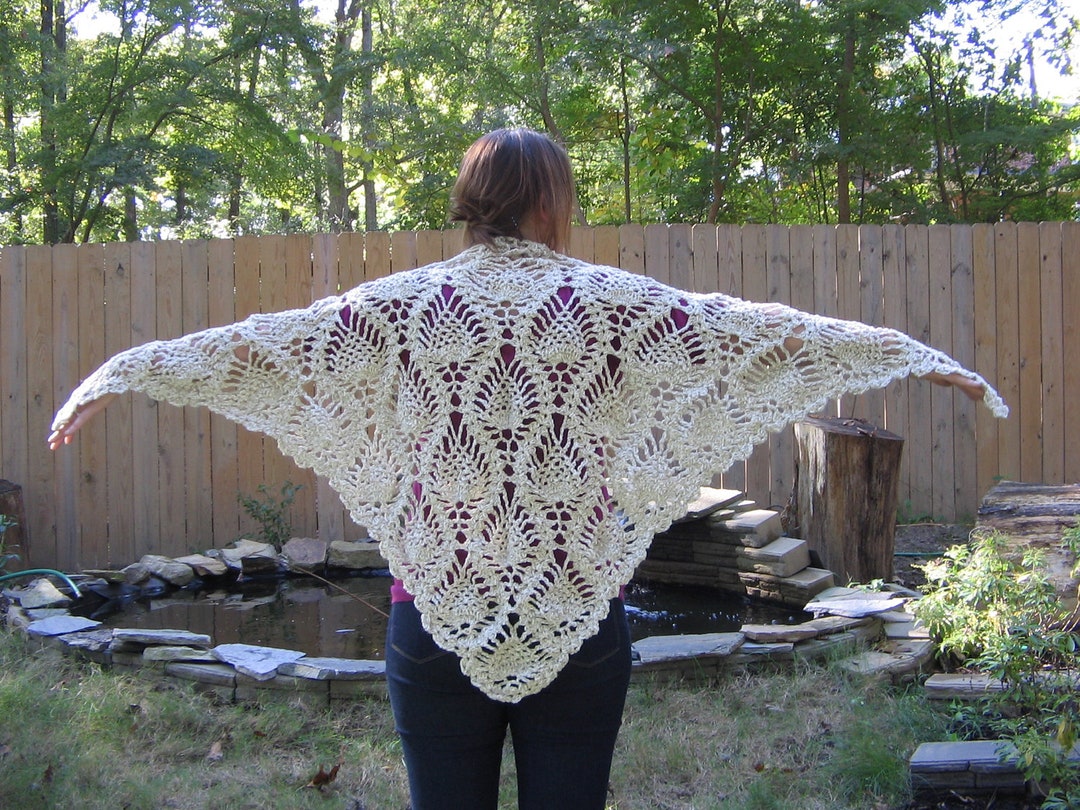 Crochet Shawl, Large Shawl, Heavy Shawl, White Shawl, Pineapple - Etsy