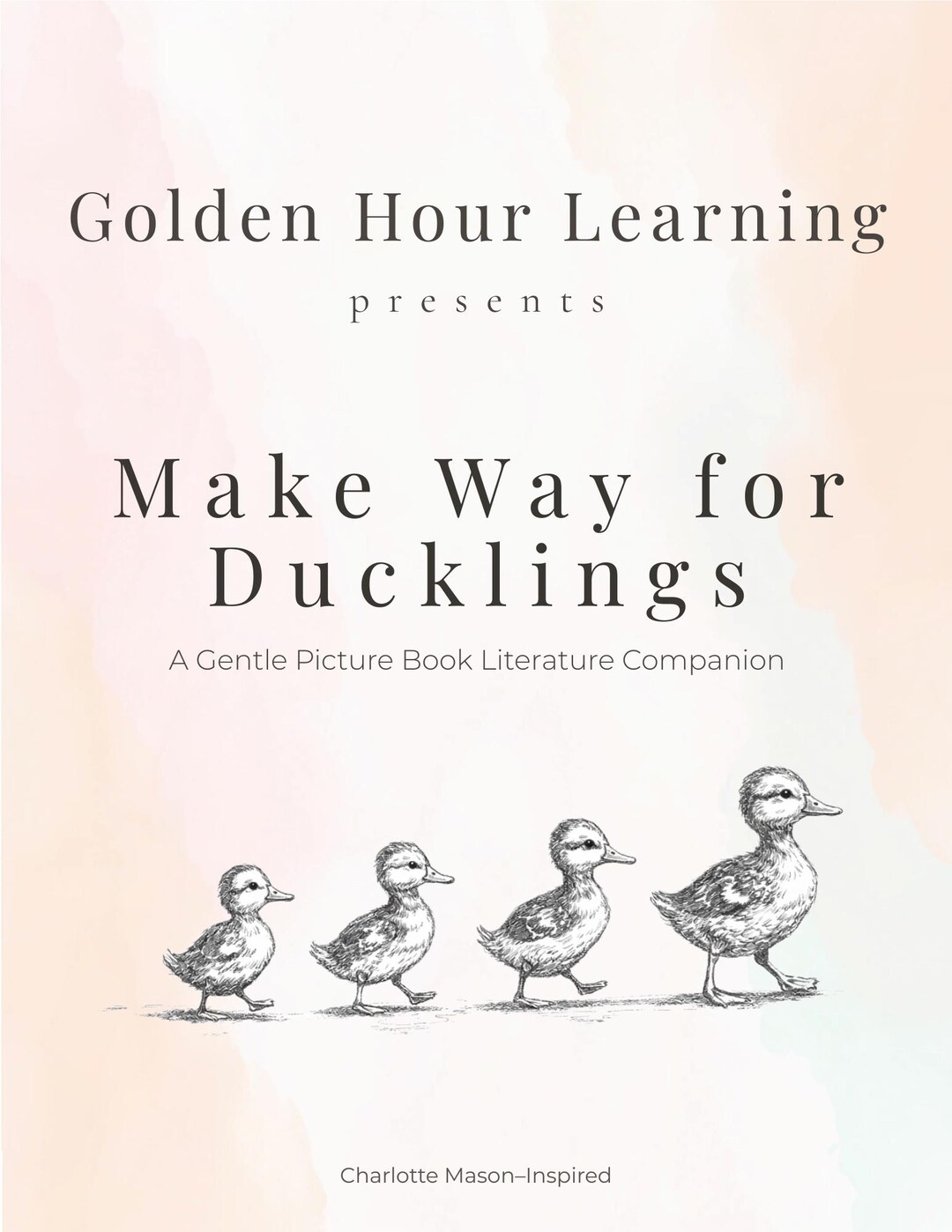 Make Way for Ducklings Literature Companion | Homeschool Resource (PDF ...