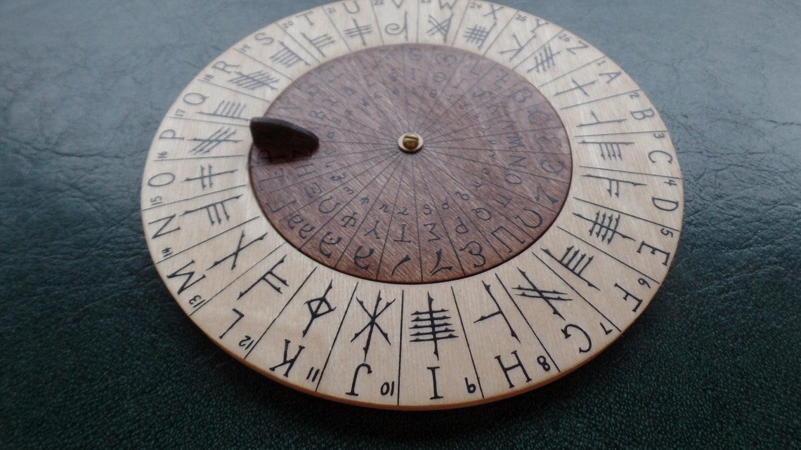 Cypher Wheel Cipher Wheel Ogham Enochian Koine Gree Secret - Etsy