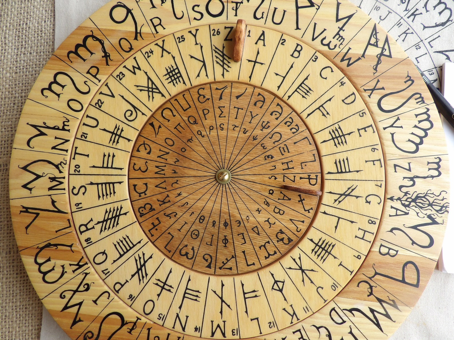 Cypher Wheel, Cipher Wheel, Theban, Ogham, Enochian, Runes, Secret ...