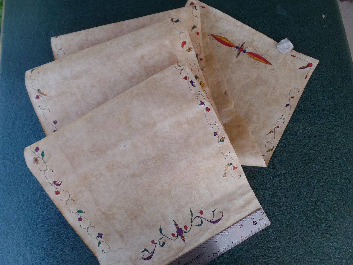 Decorated Scroll 12 inches X 6 Ft. 8 inches Aged Paper | Etsy