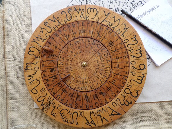 Cypher Wheel Cipher Wheel Theban Ogham Enochian Runes | Etsy Canada