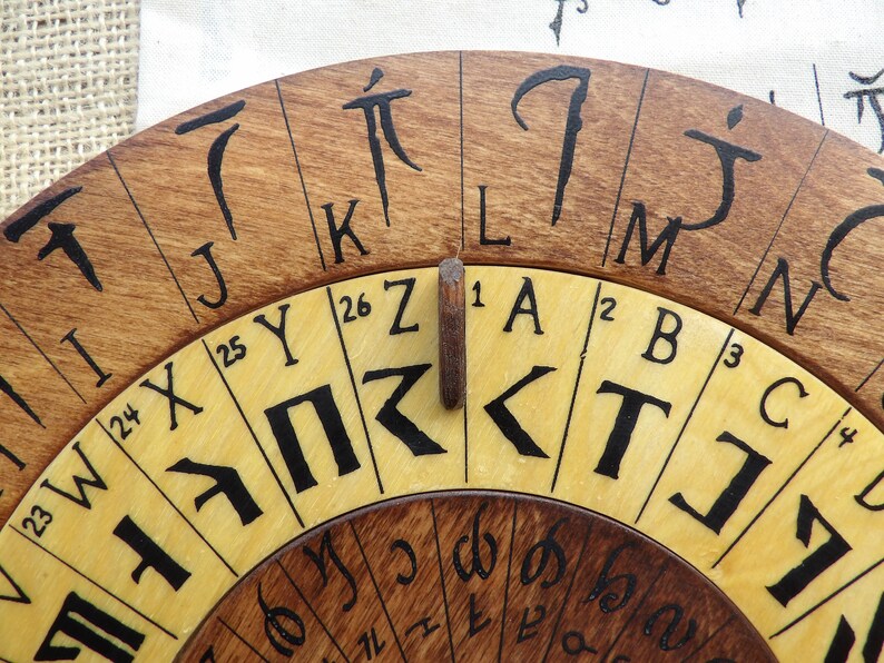 Cipher Wheel Cypher Wheel Dwarven Dwarvish Devek Elvin - Etsy
