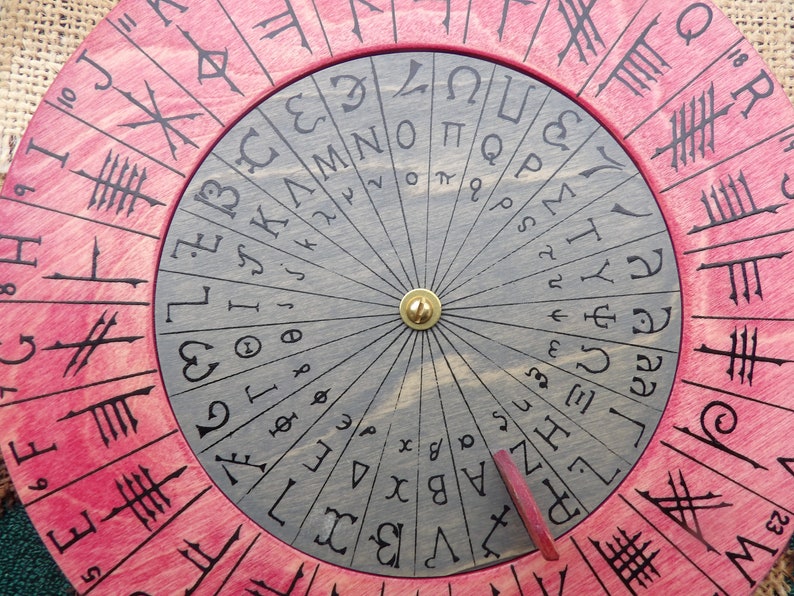 Cypher Wheel Cipher Wheel Ogham Enochian Dungeons and - Etsy