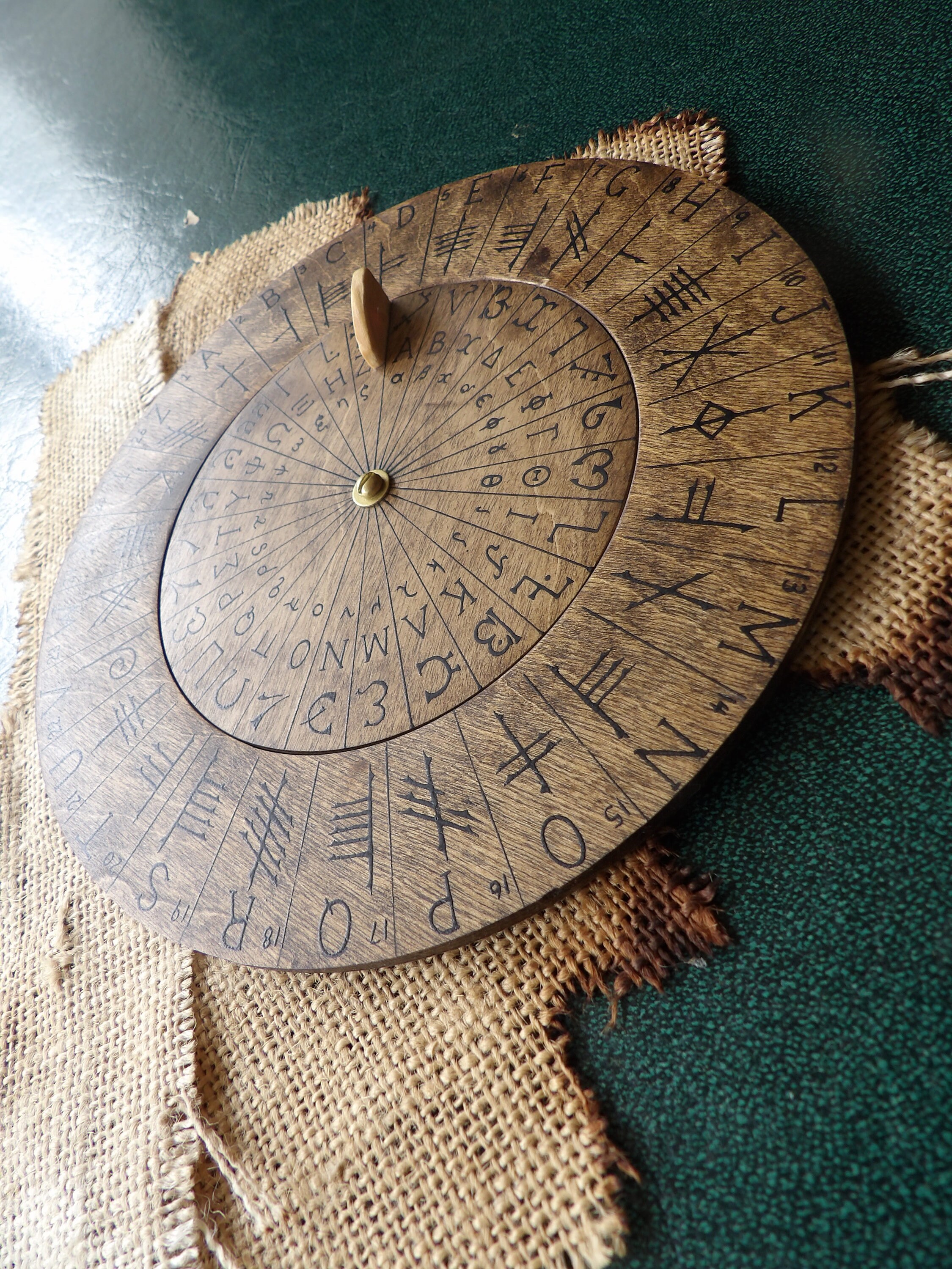 Cypher Wheel Cipher Wheel Ogham Enochian Secret Codes | Etsy