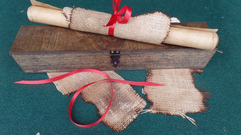 Decorated Ancient Scroll In A Box Aged Paper Medieval | Etsy