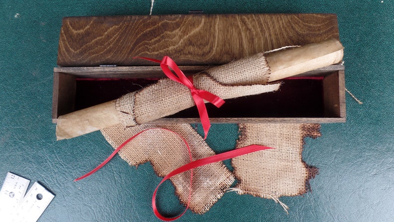 Decorated Ancient Scroll In A Box Aged Paper Medieval | Etsy