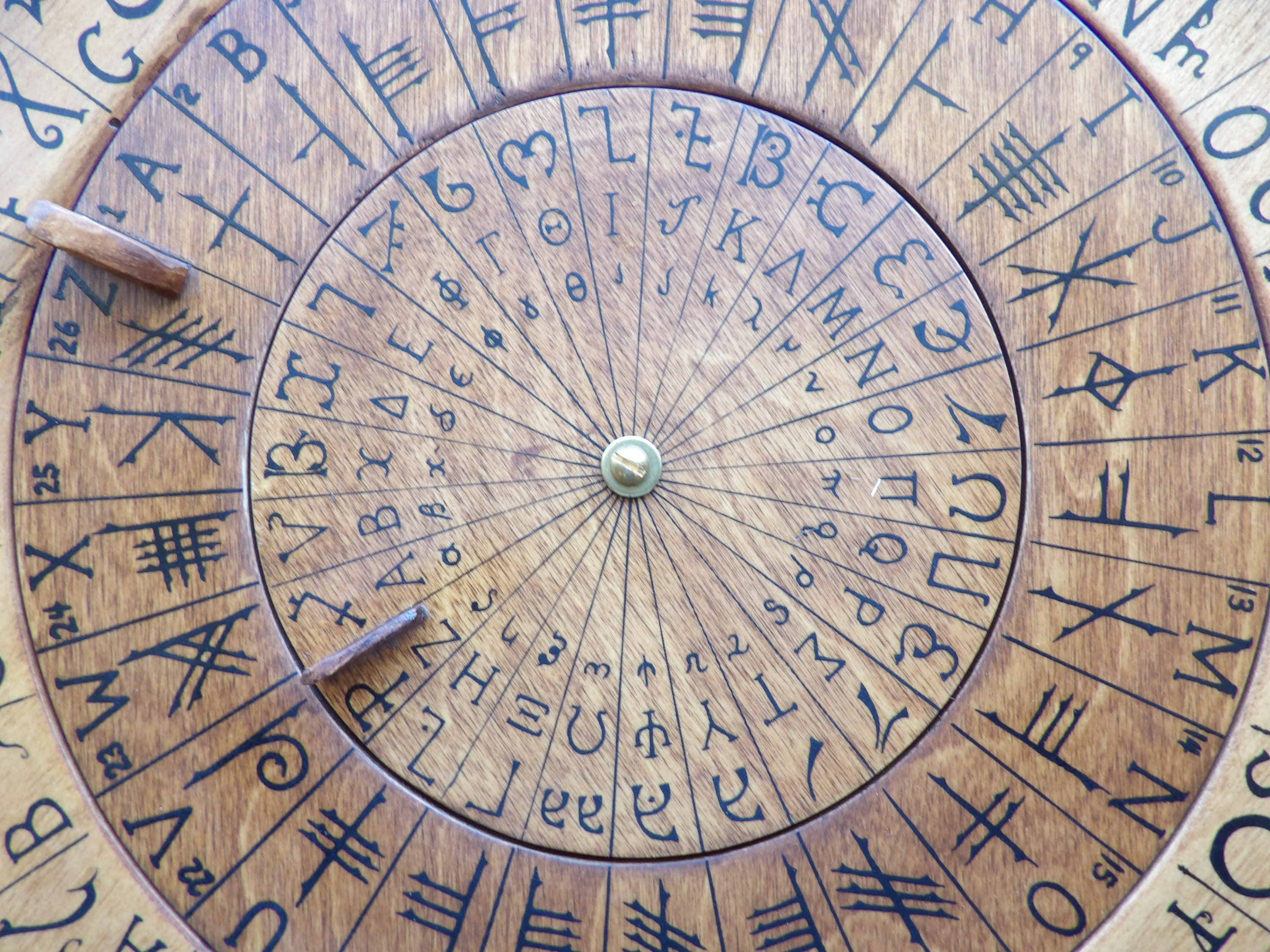 Cypher Wheel Cipher Wheel Theban Ogham Enochian Runes | Etsy Canada