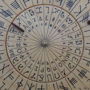 Cypher Wheel Cipher Wheel Theban Ogham Enochian Runes | Etsy